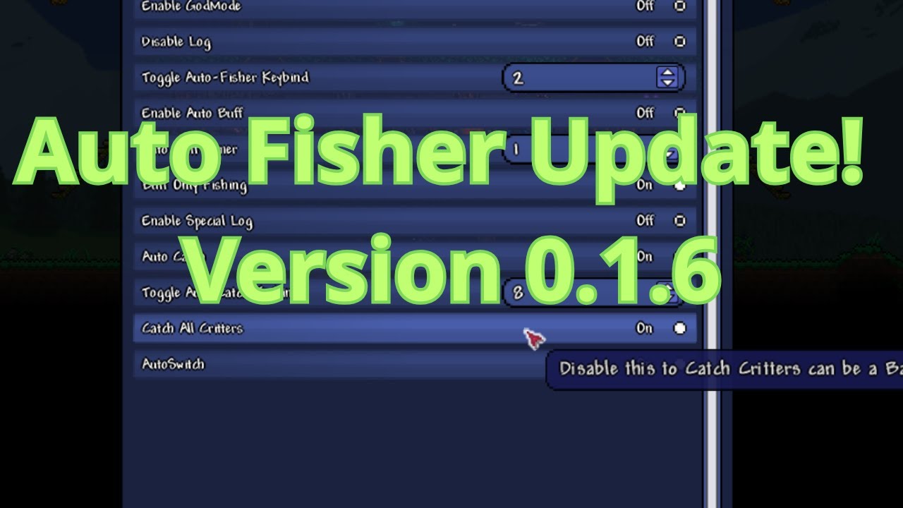 [Terraria] Auto Fisher Update Again! 0.1.6 ! - YouTube