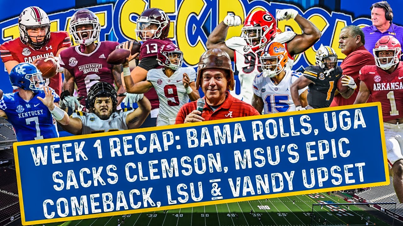 PODCAST Week 1 recap: Alabama rolls, Georgia sacks Clemson, MSU ...
