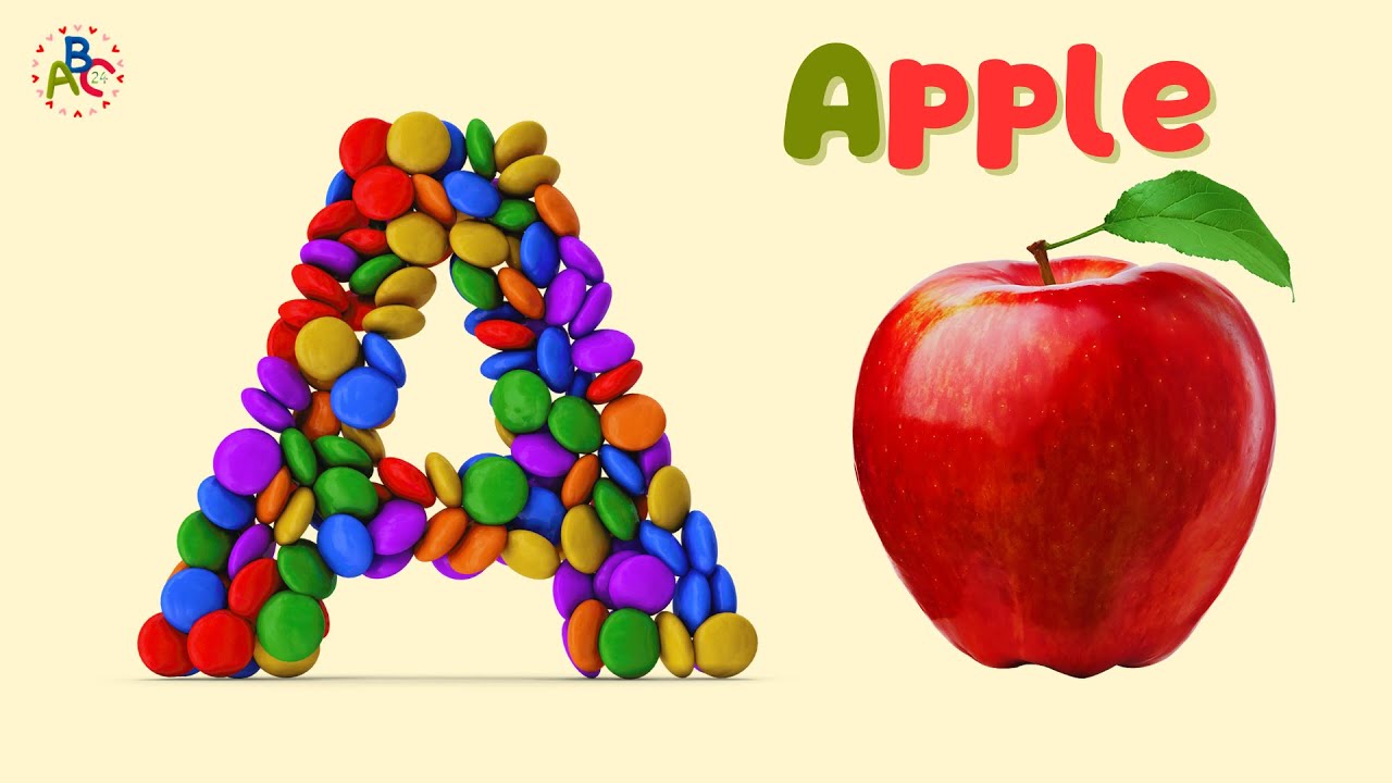 ABC 123 Phonics Song , Toddlers learning video, A for Apple, ABC Song ...