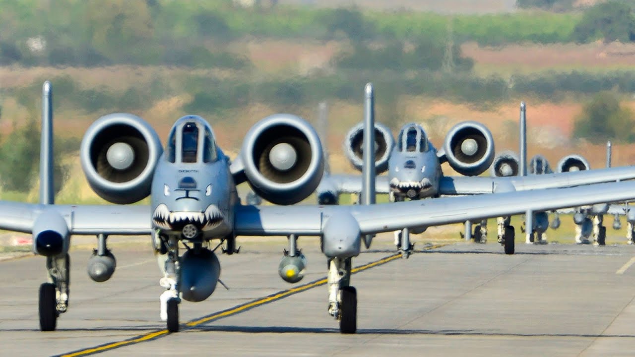 U.S. A-10 Warthogs Landing At Incirlik Air Base In Turkey - YouTube