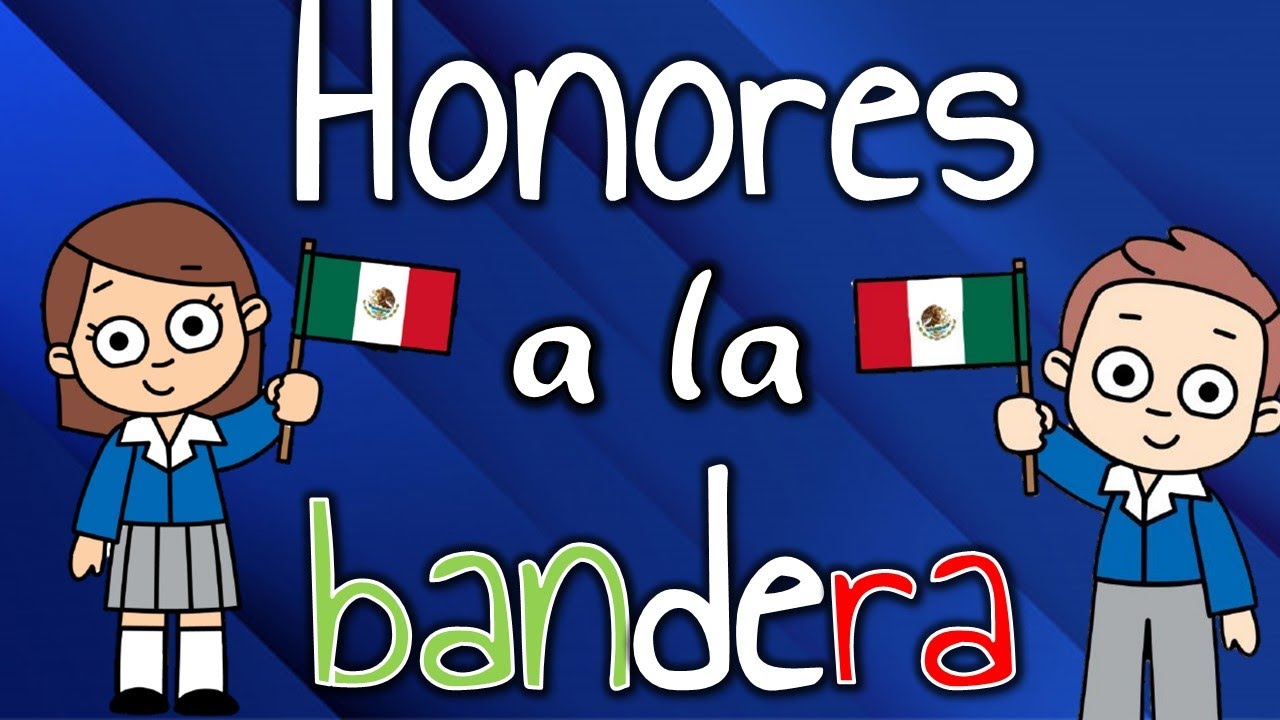 Honores a la bandera en México para clase virtual - YouTube