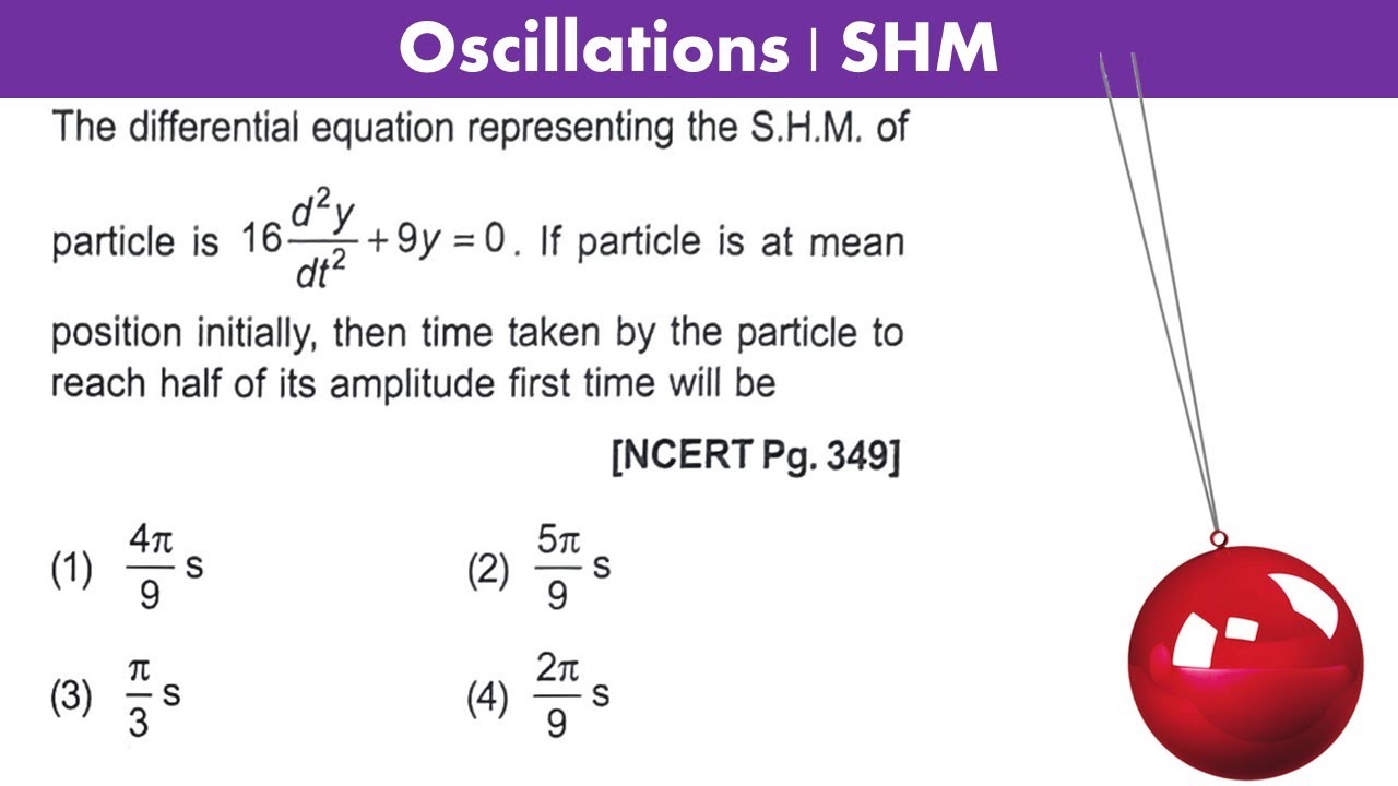 The Differential Equation Representing The S H M Of Particle Is 16 the-differential-equation-representing-the-s-h-m-of-particle-is-16