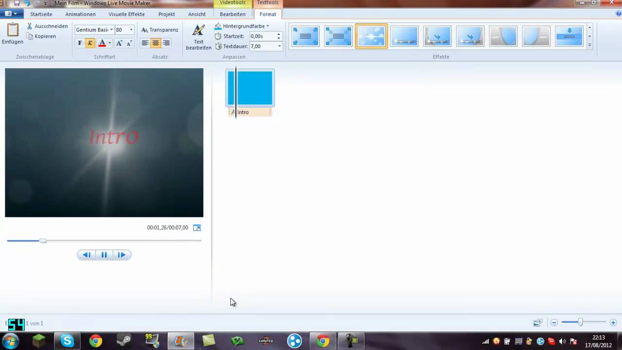 Windows Live Movie Maker Intro erstellen - YouTube