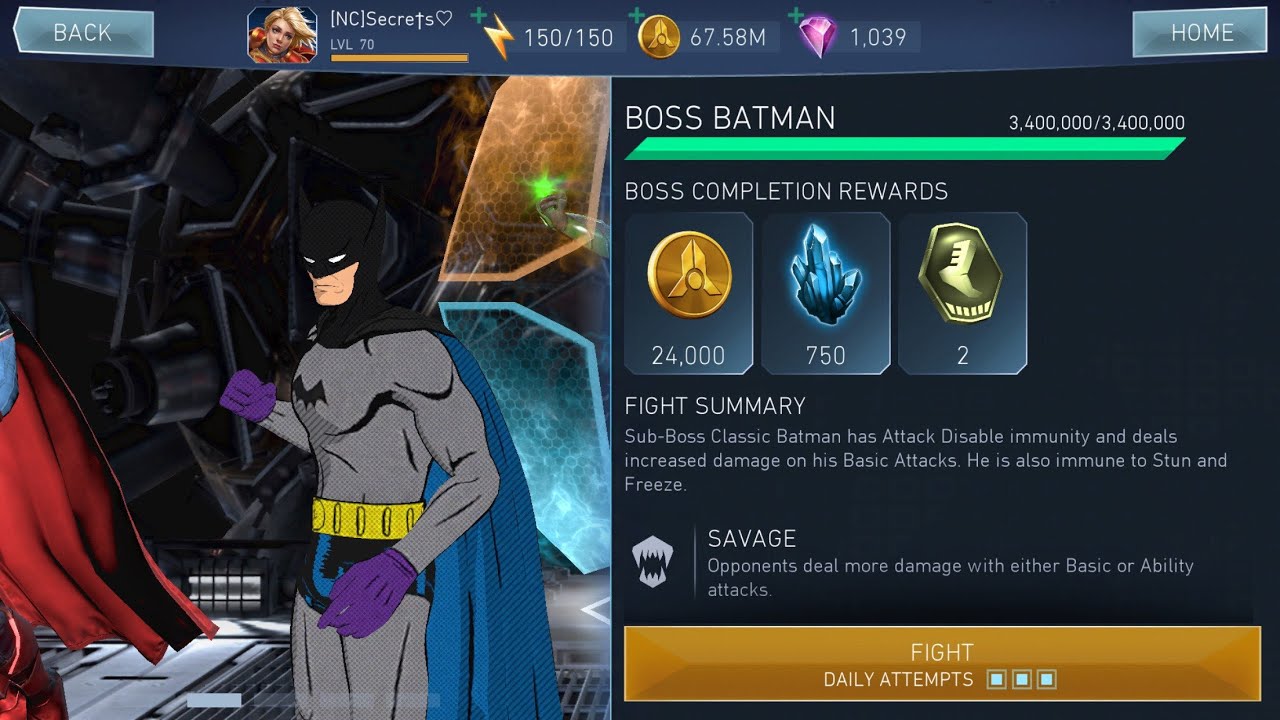 Boss Batman | Tier 3 Solo Raid | Injustice 2 Mobile - YouTube