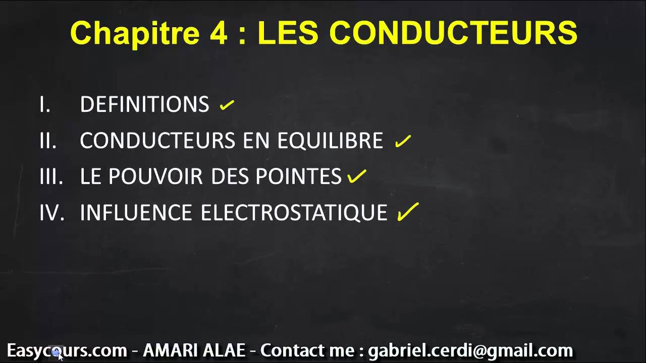 33 - Introduction sur Chapitre 4 - Les Conducteurs - Electricité SMPC ...
