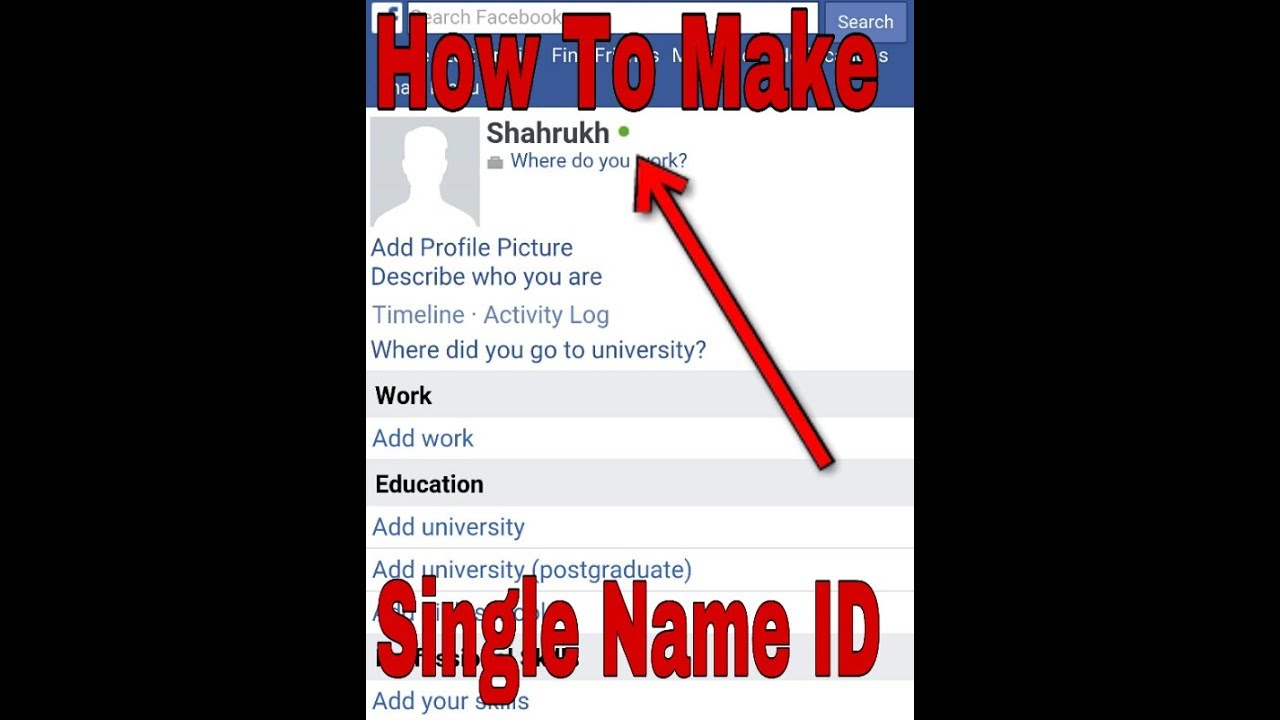 How To Make Single Name ID - YouTube