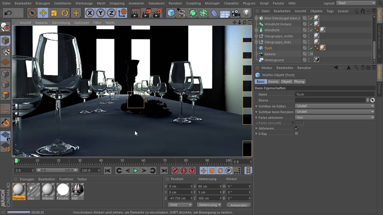 Rendering & Modelling mit CINEMA 4D Tutorial: Globale Illumination ...