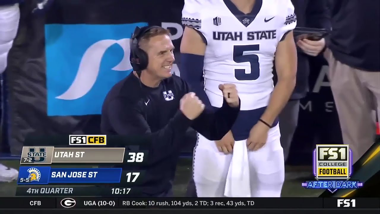 Utah State 41 Yard Touchdown against San Jose State by Derek Wright - YouTube