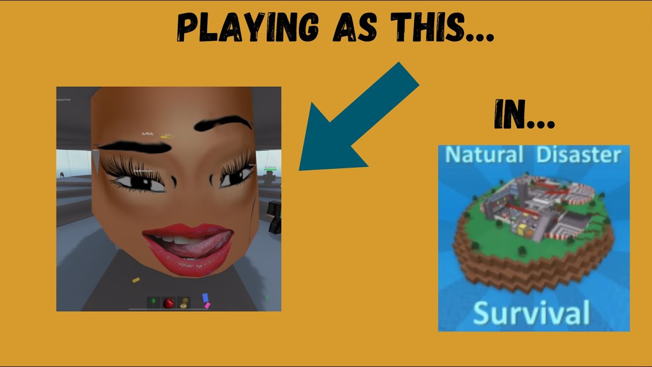 Playing as a weird outfit in Natural Disaster Survival (Roblox) - YouTube
