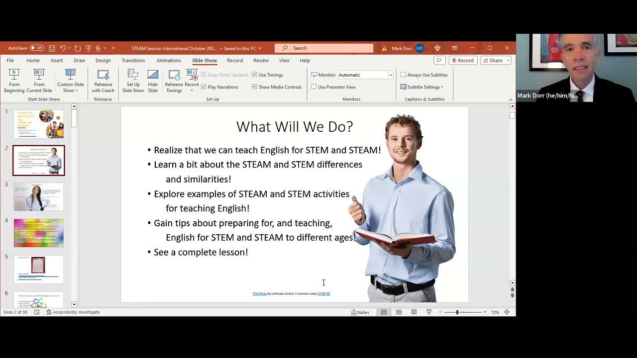 108th International English Online Meeting- "STEAM vs STEM" - Mark Dorr ...