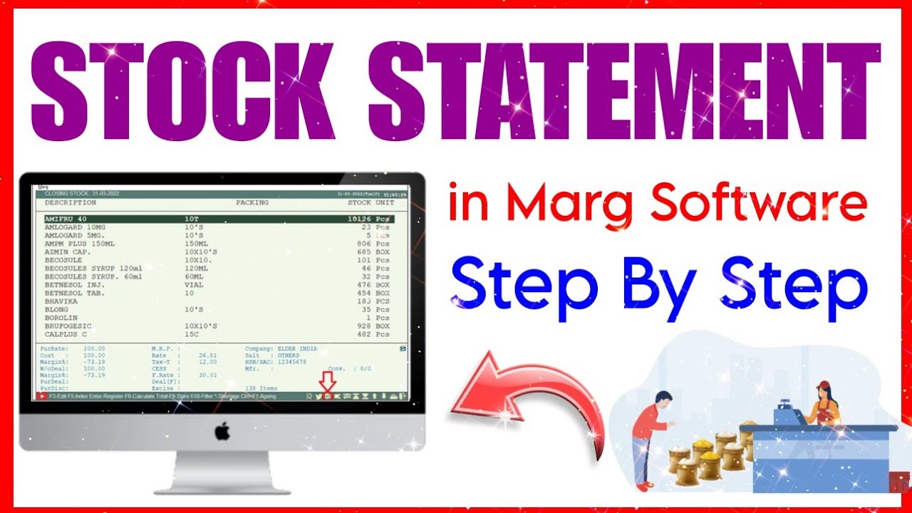 STOCK STATEMENT IN MARG SOFTWARE IN PDF/EXCEL 8434649593 - YouTube