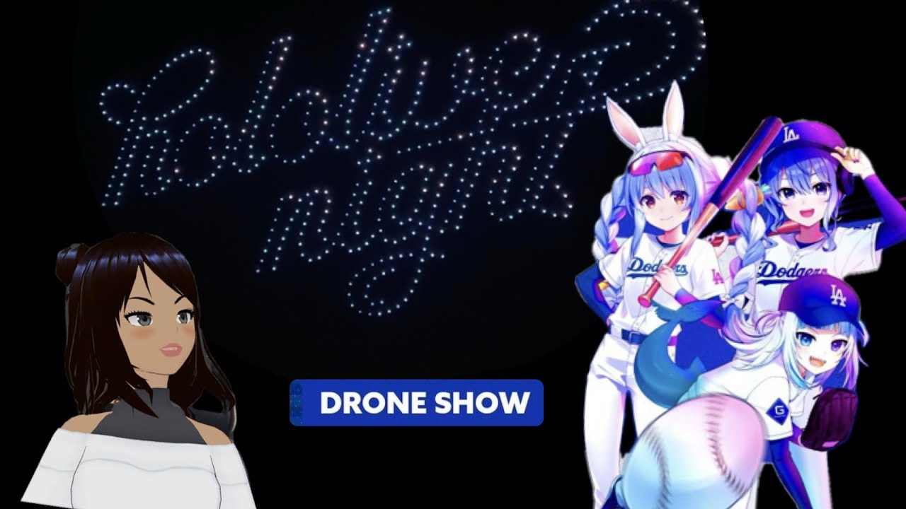 HOLOLIVE DRONE SHOW at Dodgers Stadium #music #hololive #vtuber # ...