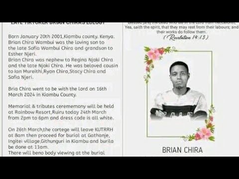 Brian Chira final send off RIP - YouTube