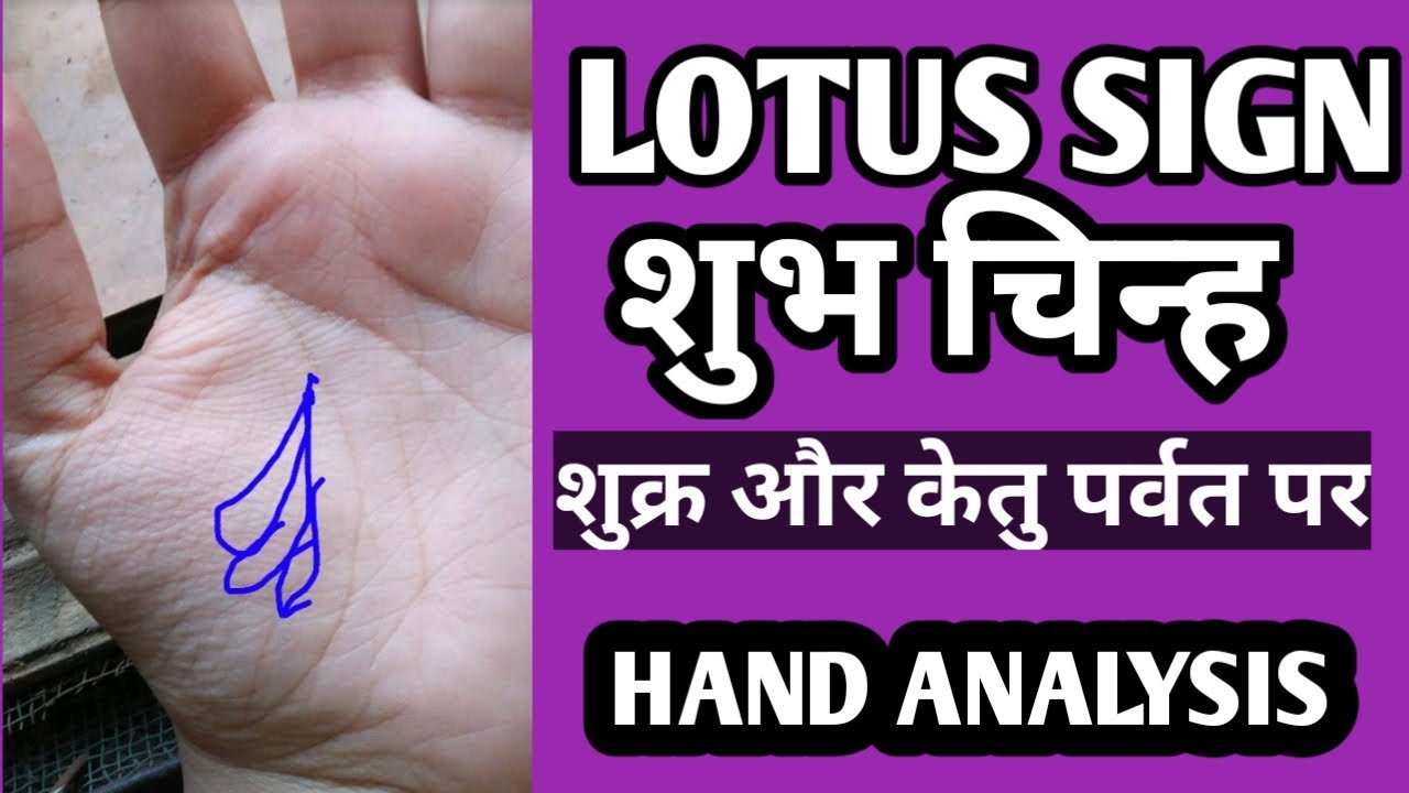 rare lotus sign शुक्र और केतु पर्वत पर एक शुभ चिन्ह । HAND ANALYSIS ...