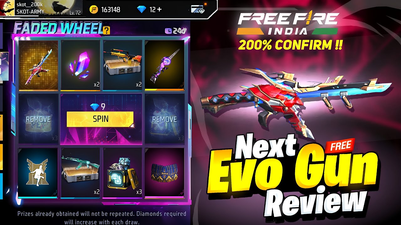 Next Evo Gun Free Fire | Evo Scar 2.0 Confirm Date | Free Fire New ...