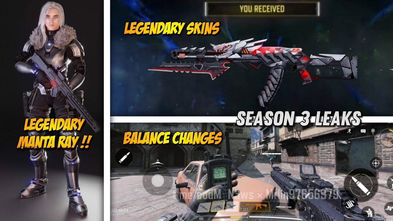 Legendary Manta Ray Is Here ! | Season 3 Legendary Gun skins leaked ...