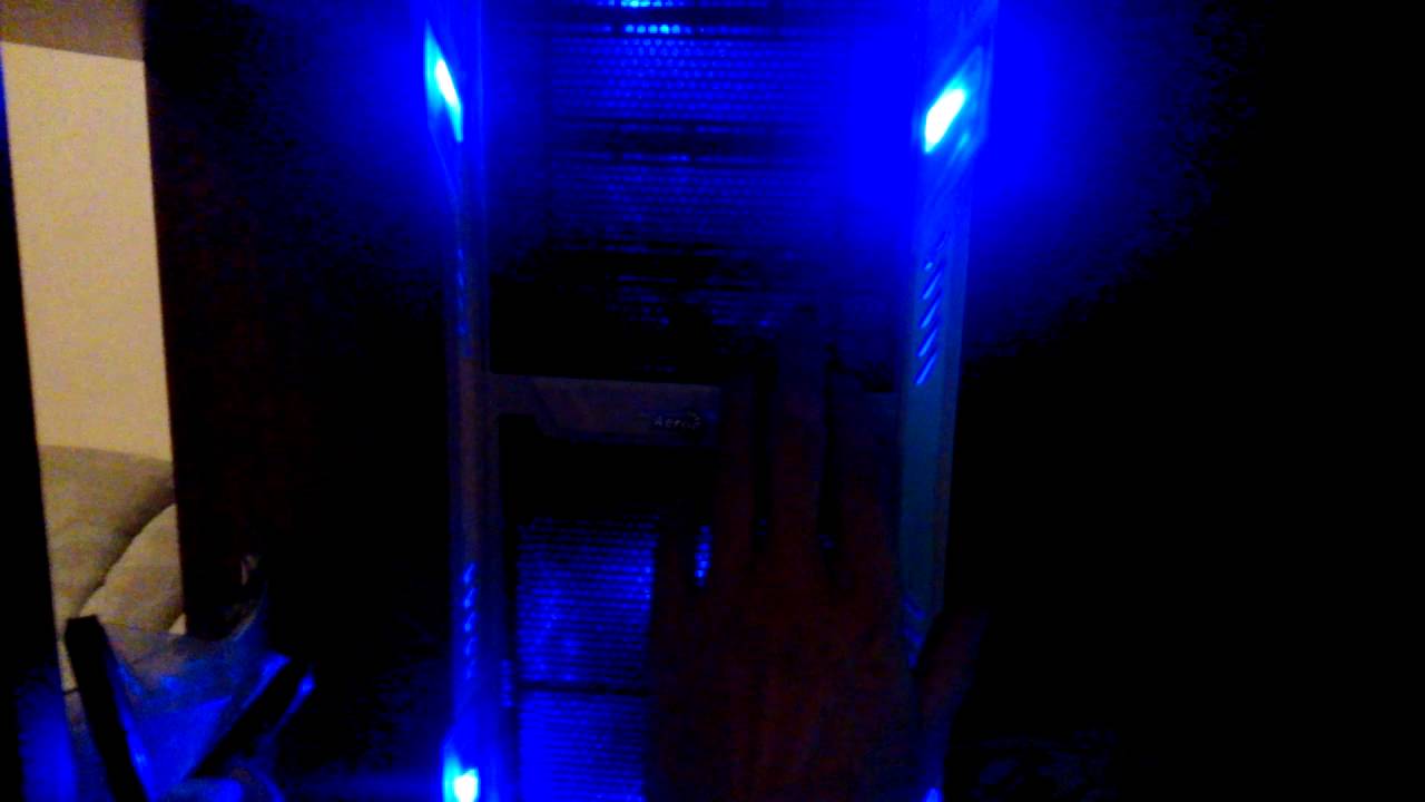 AEROCOOL GT-R, BLUE LIGHT MOD - YouTube