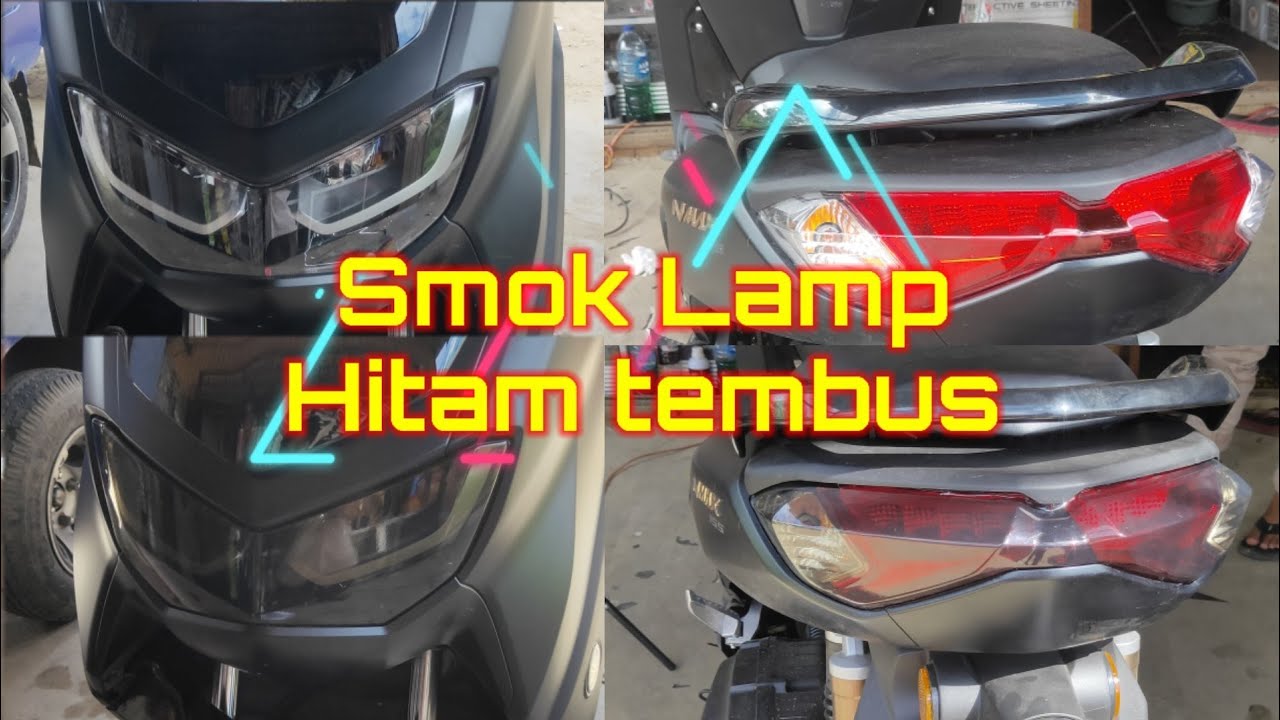 Smok Stiker hitam transparan bagian lampu new Nmax, wrap, wrapping ...