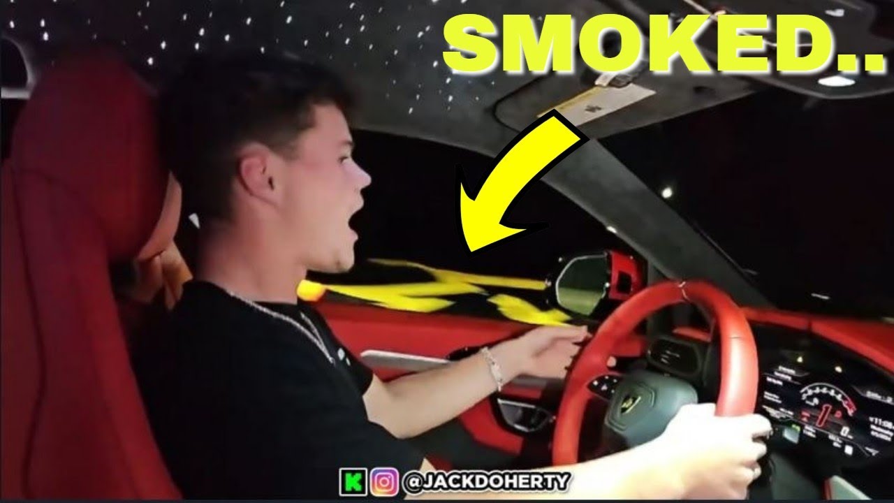Jack Doherty Races A TrackHawk In His Urus & Get's SMOKED TWICE ...