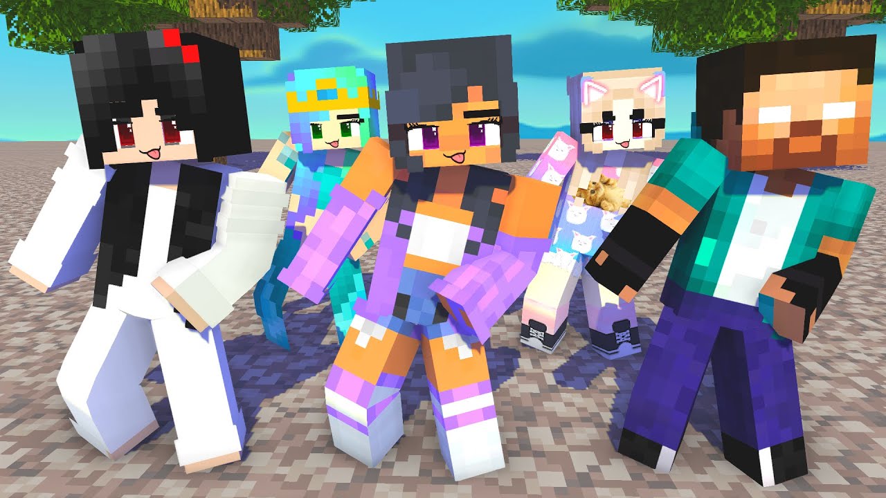 SIMPLE DIMPLE APHMAU AND HEROBRINE MEET NEW FRIENDS MERMAID & CAT GIRL ...