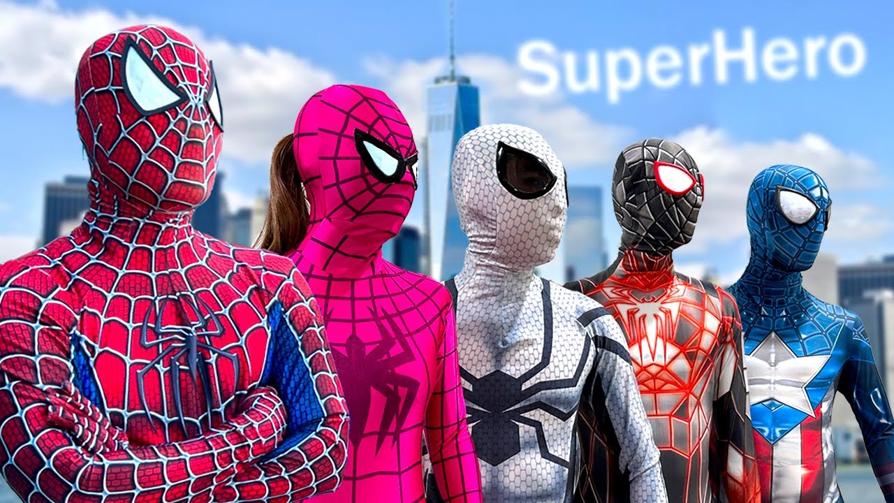 SPIDER-MAN RED ??? Pro 5 SuperHeroes Story ( by Life Hero ) - YouTube