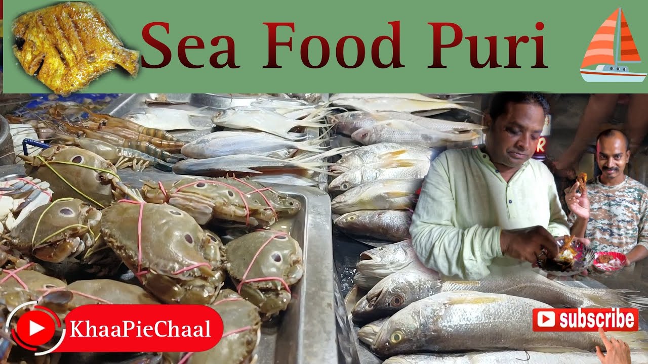 Sea Food Puri | Fish Fry | Prawn Fry | Street Food | pomfret Fish - YouTube