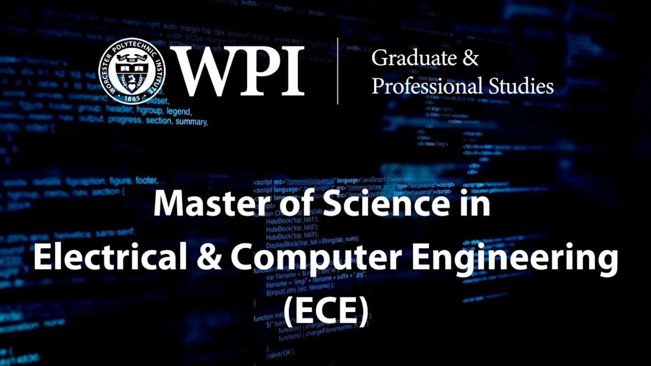Master of Science in Electrical and Computer Engineering at WPI - YouTube