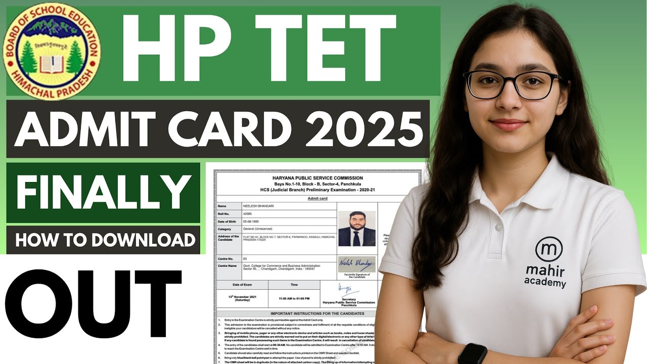 hptet admit card | himachal pradesh teacher eligibility test admit card ...