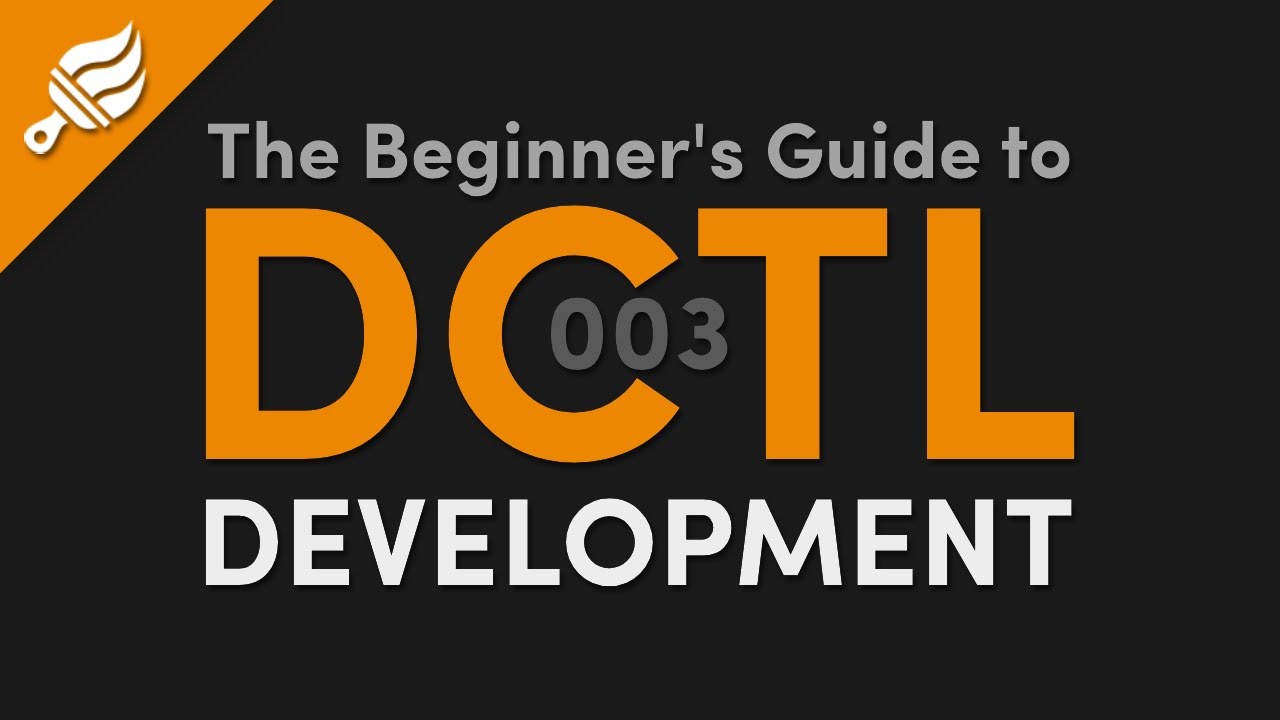 [3] The Grayscale Ramp // The Beginner's Guide to DCTL Development ...
