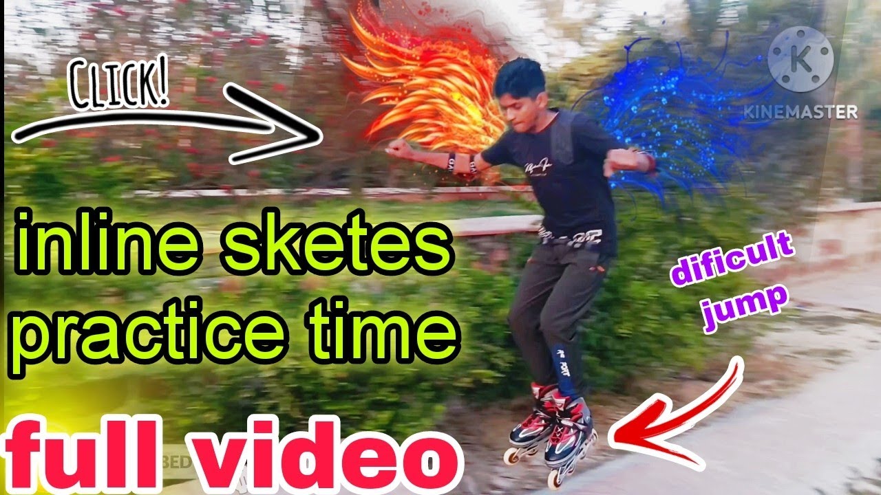 🥰inline skating practice // skating shoes //how to jump on inline ...