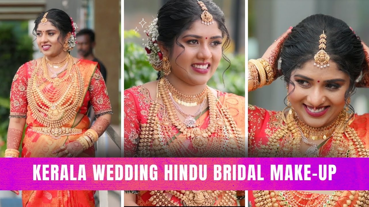 Kerala Bridal Makeup 2025 I Kerala Bride Red Saree | Vikas Vks Makeup ...