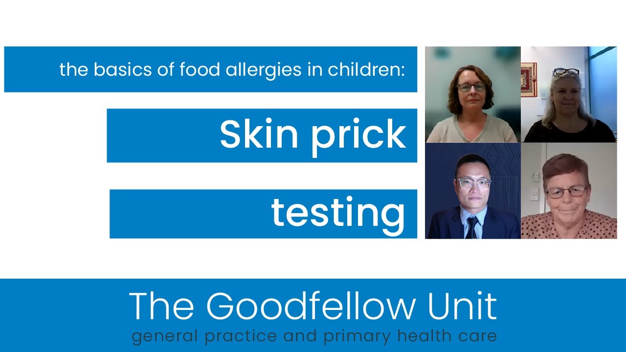 Goodfellow Unit Webinar: Skin prick testing and eczema - YouTube