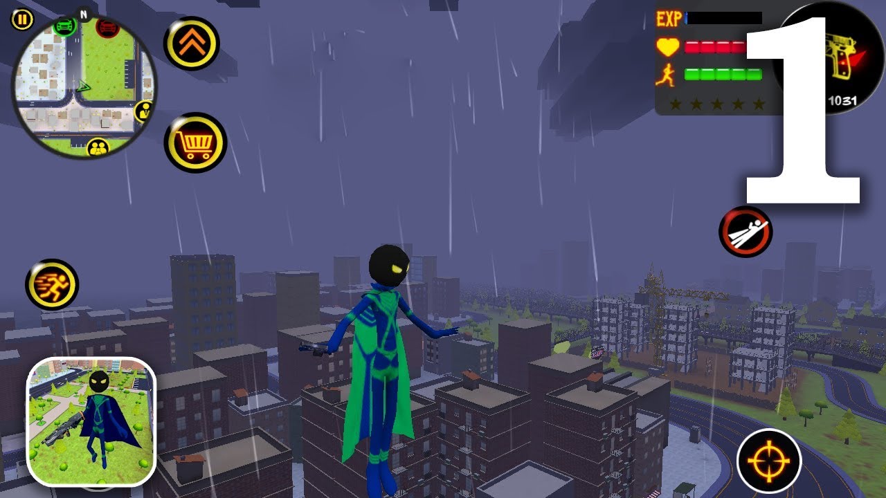 Stickman Superhero Gameplay Walkthrough (Android, iOS) - Part 1 - YouTube