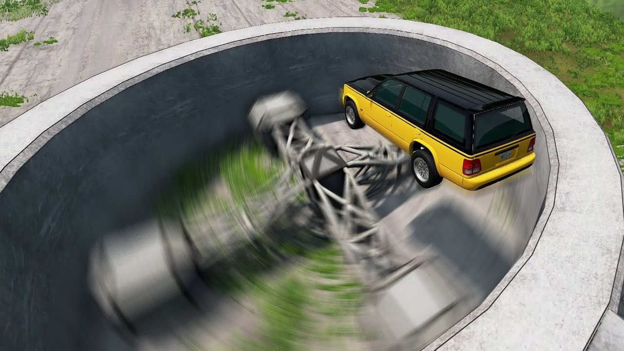 Cars vs Giant Crushing Machine | BeamNG Drive - YouTube