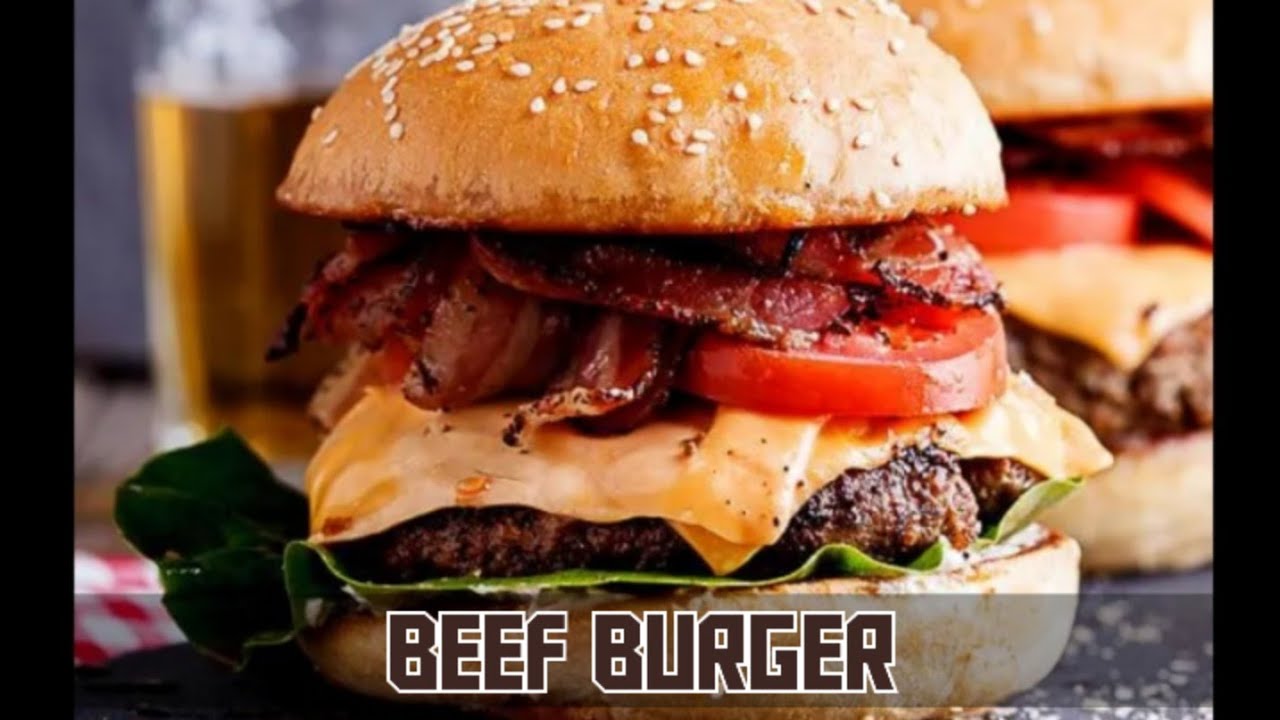 beef burger recipe|cheesy n juicy beef burger with secret sauce - YouTube
