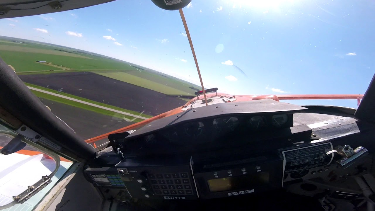 Cessna C188 Agtruck aerial application practice - YouTube