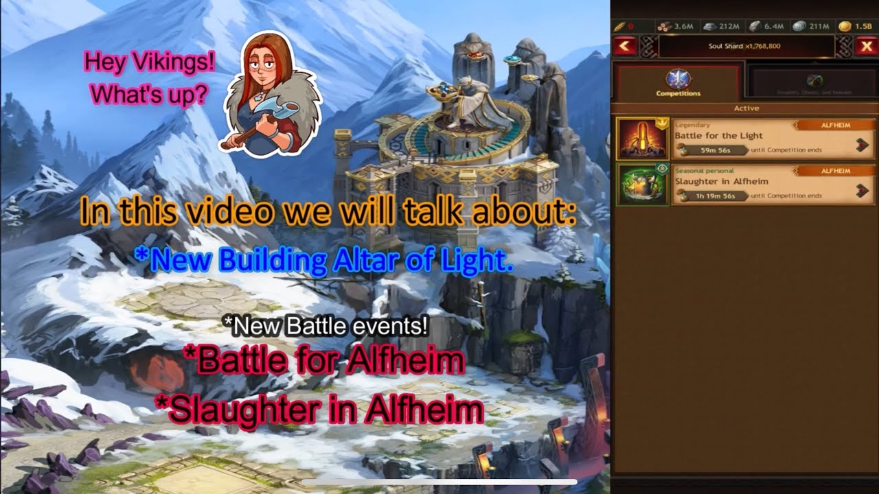 Altar of Light and Battle for Alfheim details! Vikings: War of Clans ...
