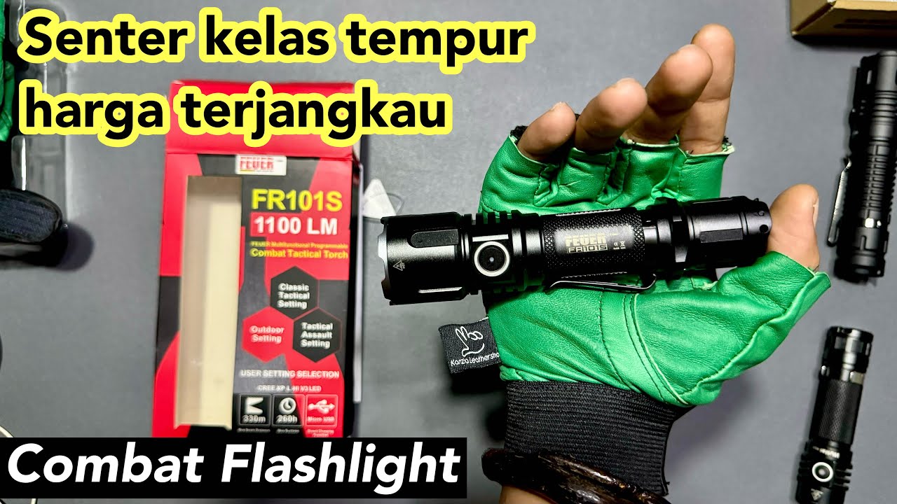 Senter tempur EDC Feuer FR101S Combat Tactical Torch 1100 lumens - YouTube