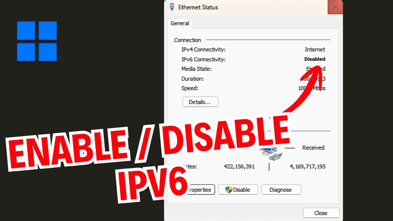Enable / Disable IPv6 on Windows 10/11 - YouTube