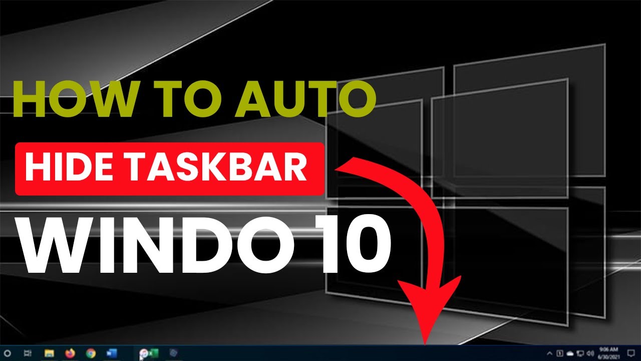 How to Auto hide Taskbar in windows 10 2024 - YouTube