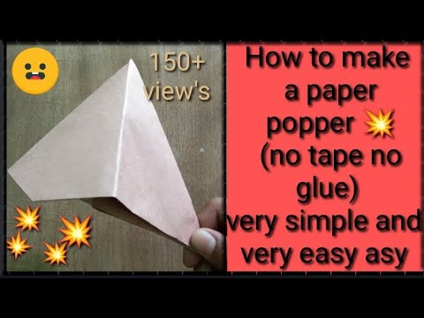 Origami paper pataka 🤯 / How to make a paper popper 🎉 very simple and ...