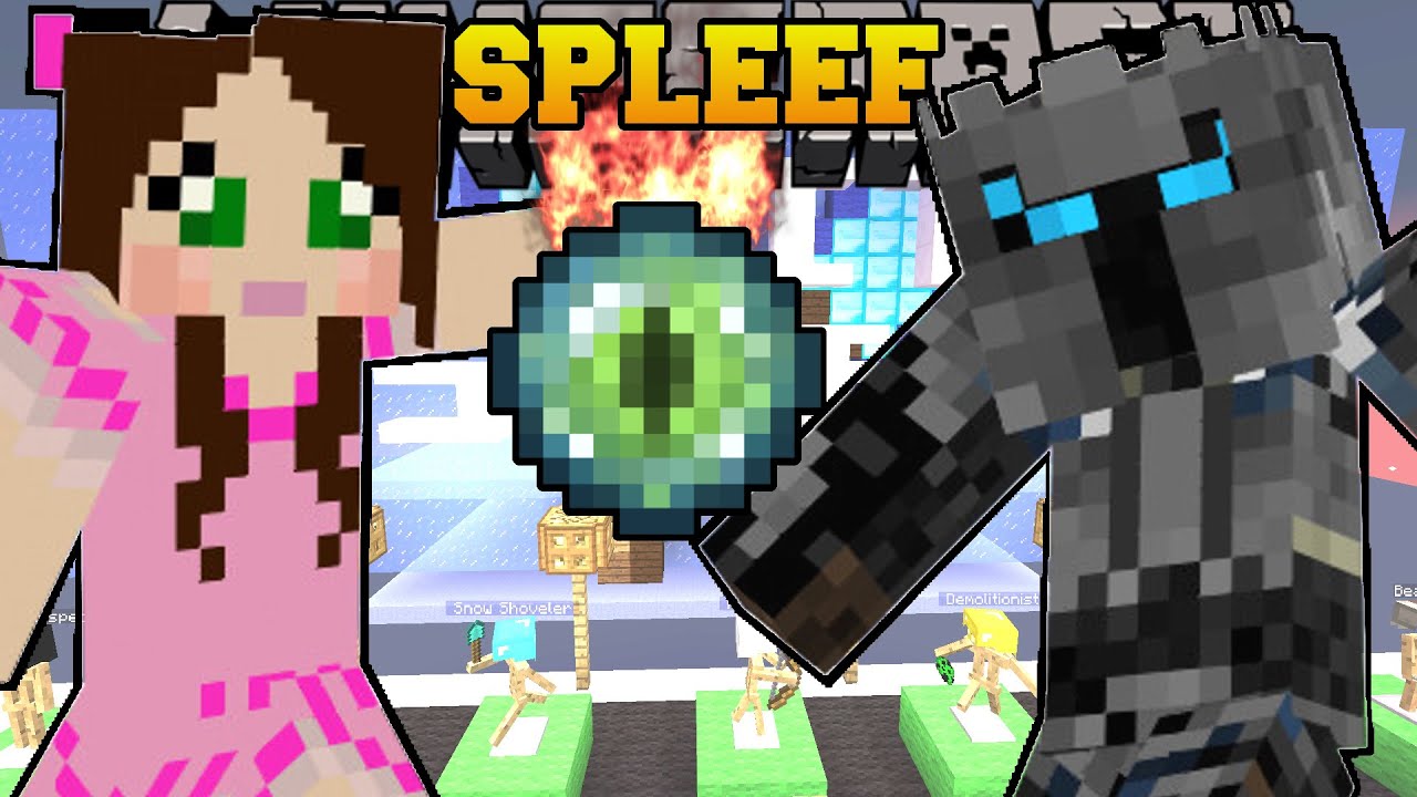 Minecraft: EXTREME SPLEEF! (SPLEEF MOBS, ARROW ATTACKS, CREEPER ...