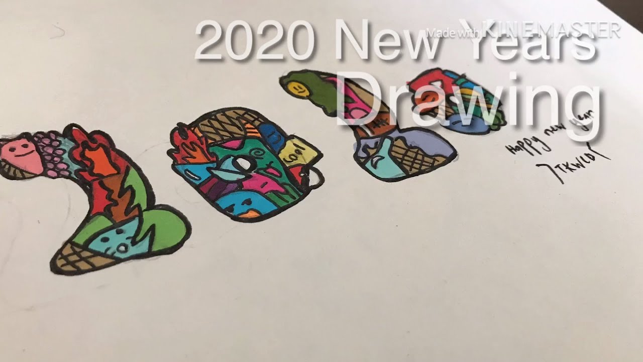 New years is coming- 2020 doodle - YouTube
