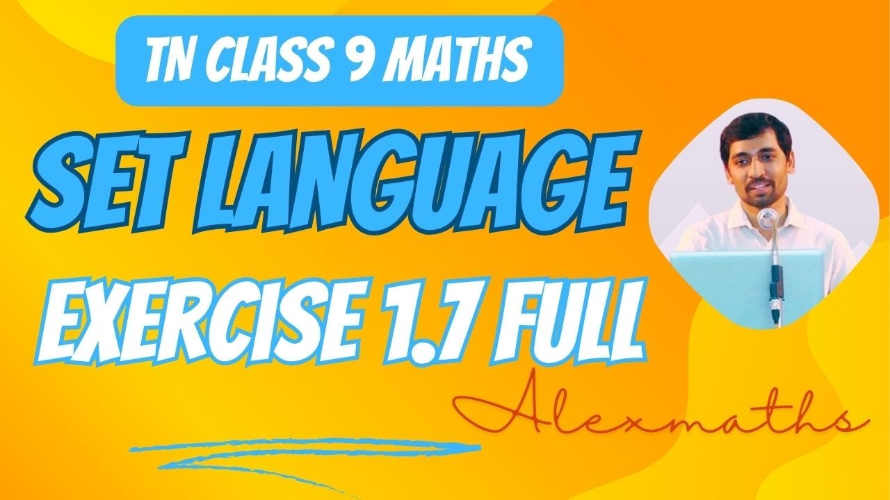TN Class 9 Maths | Exercise 1.7 Full - All Sums | Set Language ...