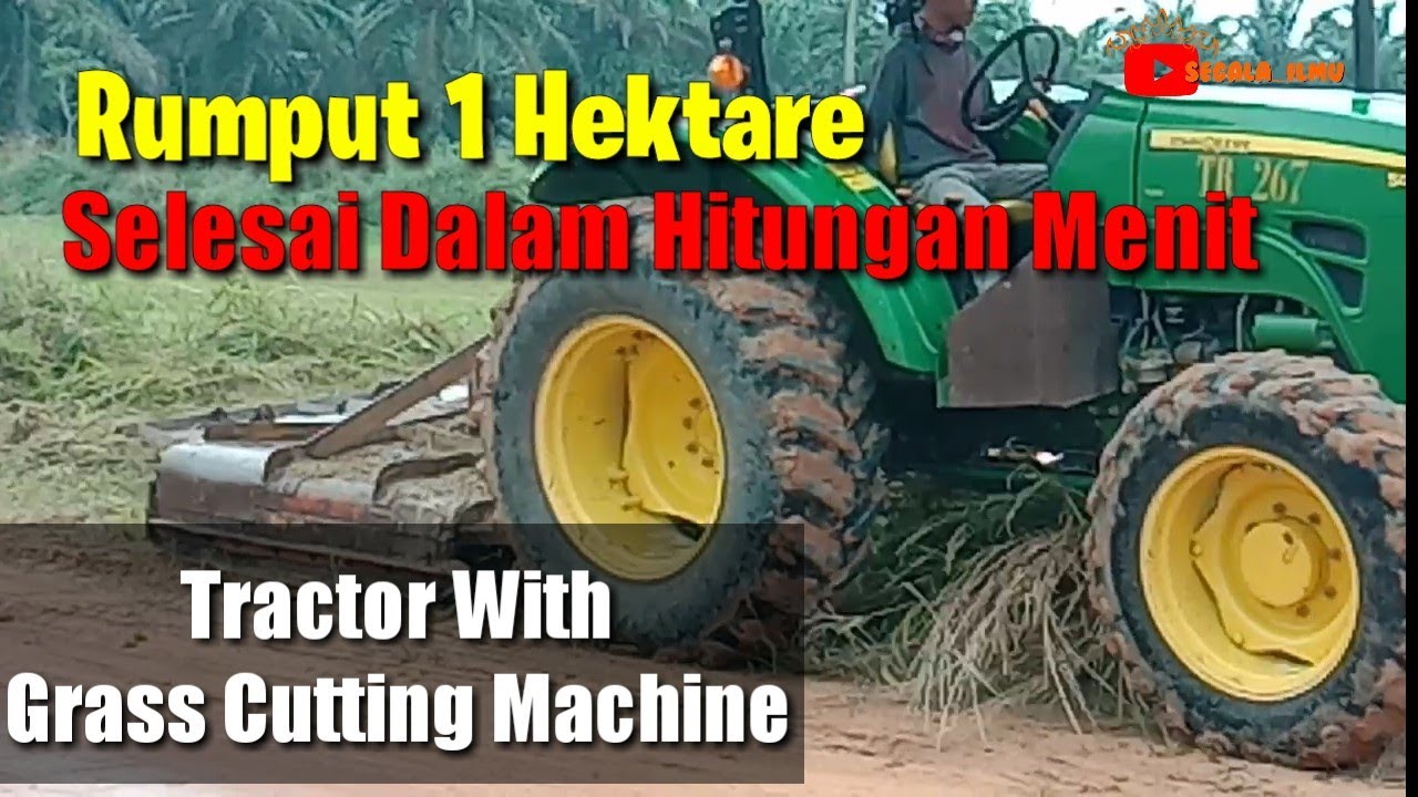 Traktor Potong Rumput Efisien - YouTube
