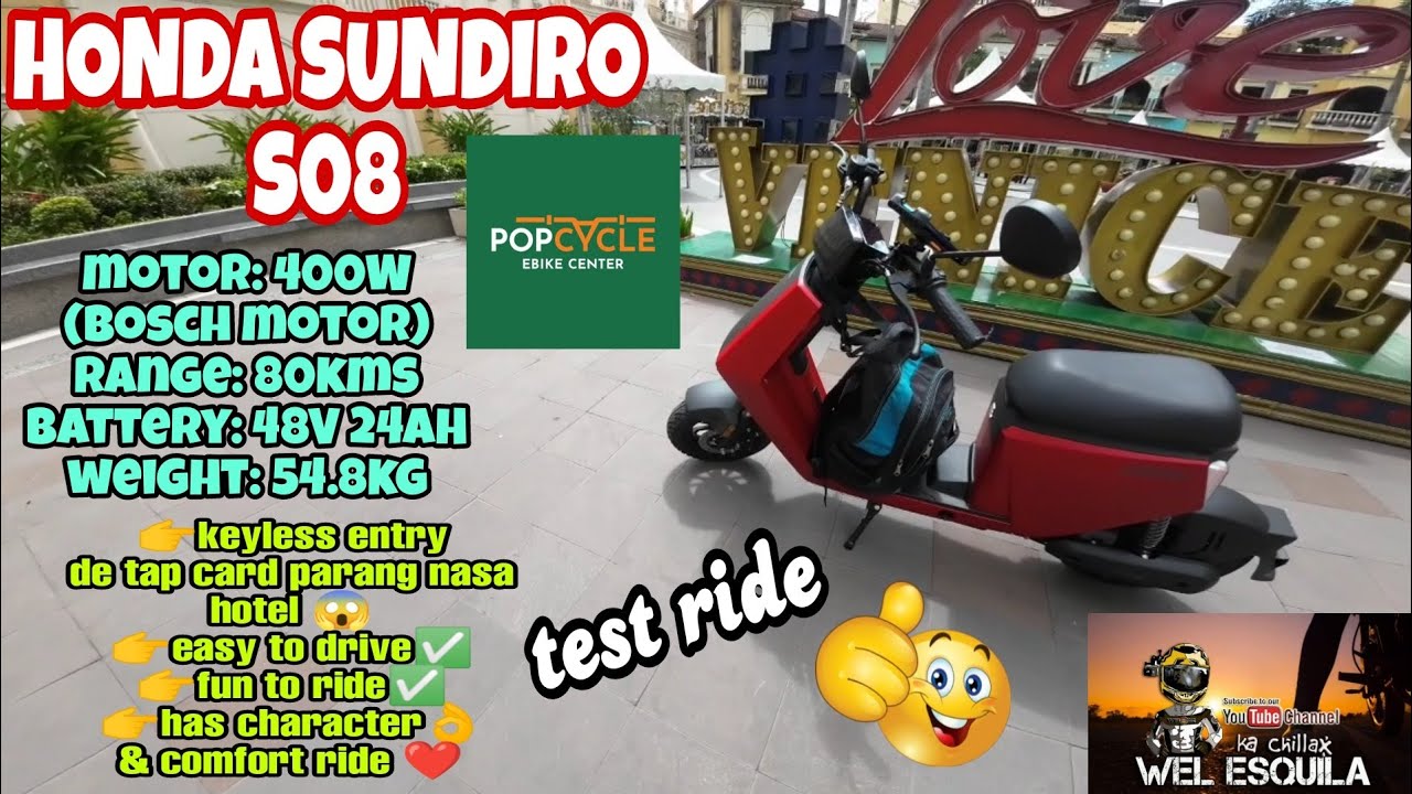 HONDA SUNDIRO S08 | TEST RIDE & REVIEW | POPCYCLE E BIKE CENTER - YouTube