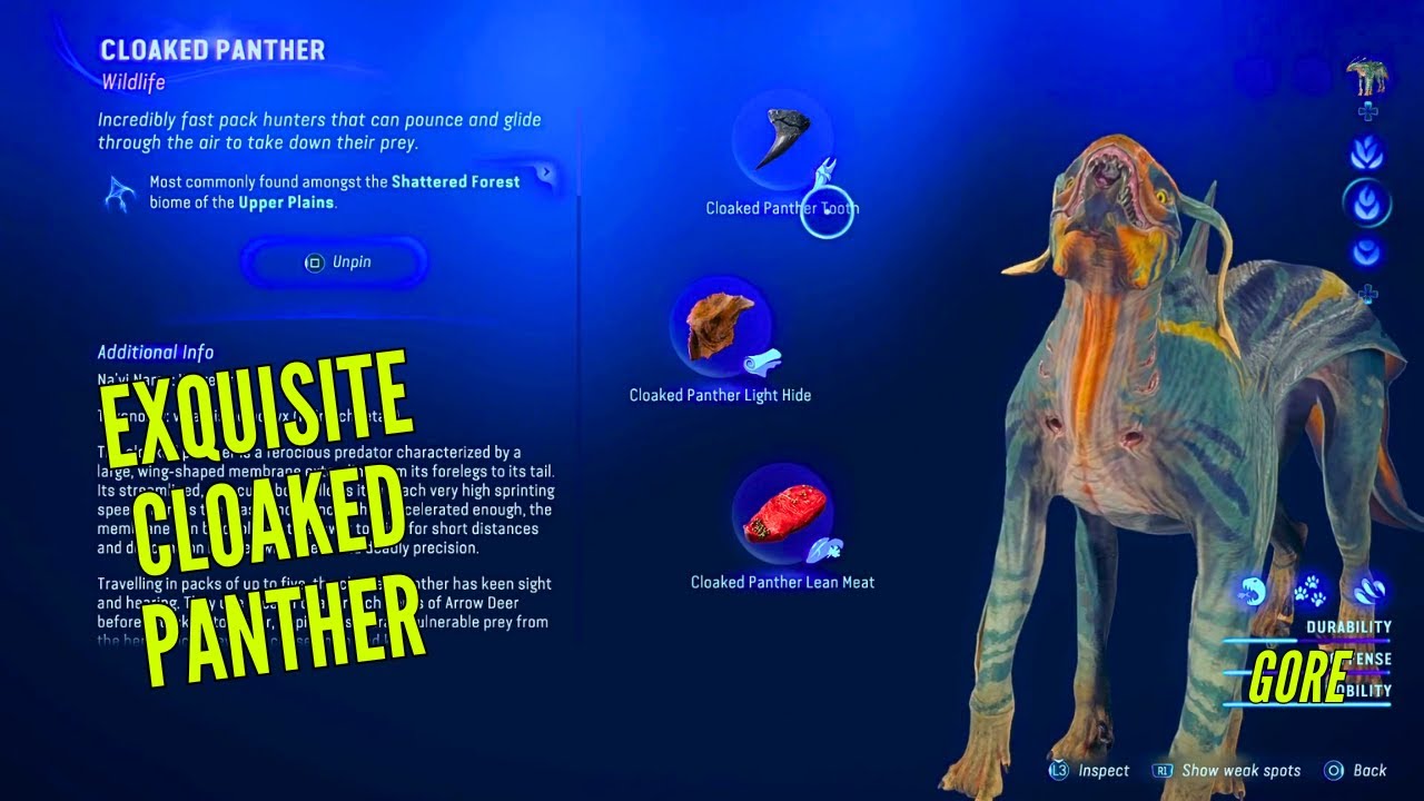 Exquisite Cloaked Panther Location Avatar Frontiers of Pandora - YouTube