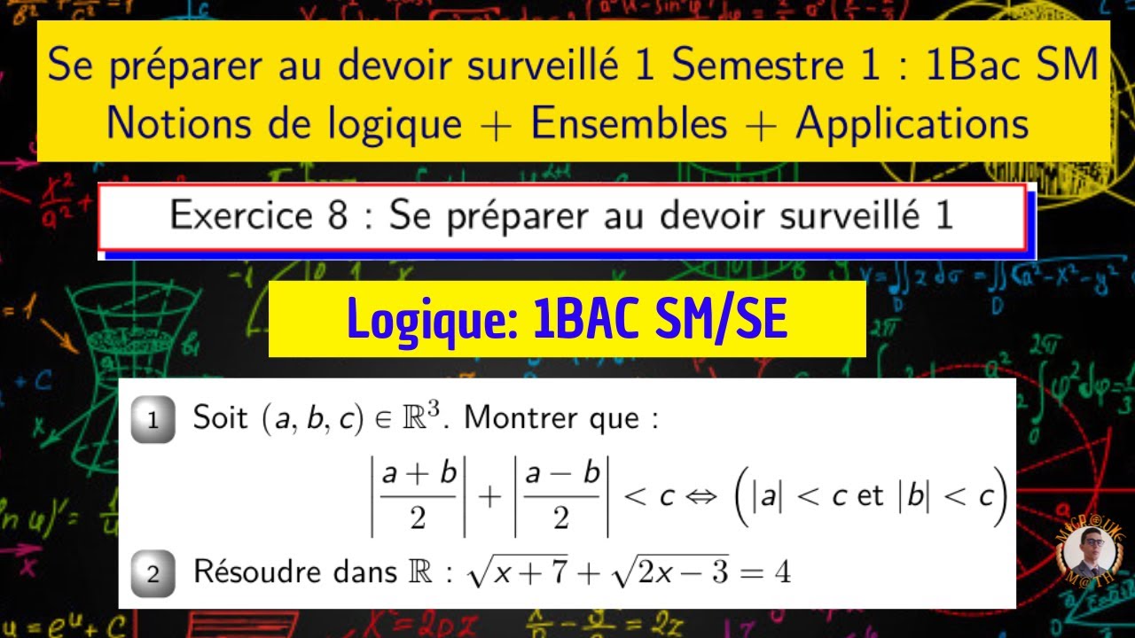 Logique mathématique — Devoir surveillé 1 — Se préparer au devoir ...
