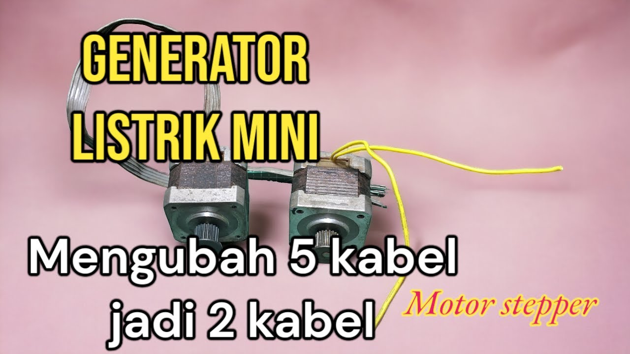 Cara membuat generator listrik mini dari motor stepper - YouTube