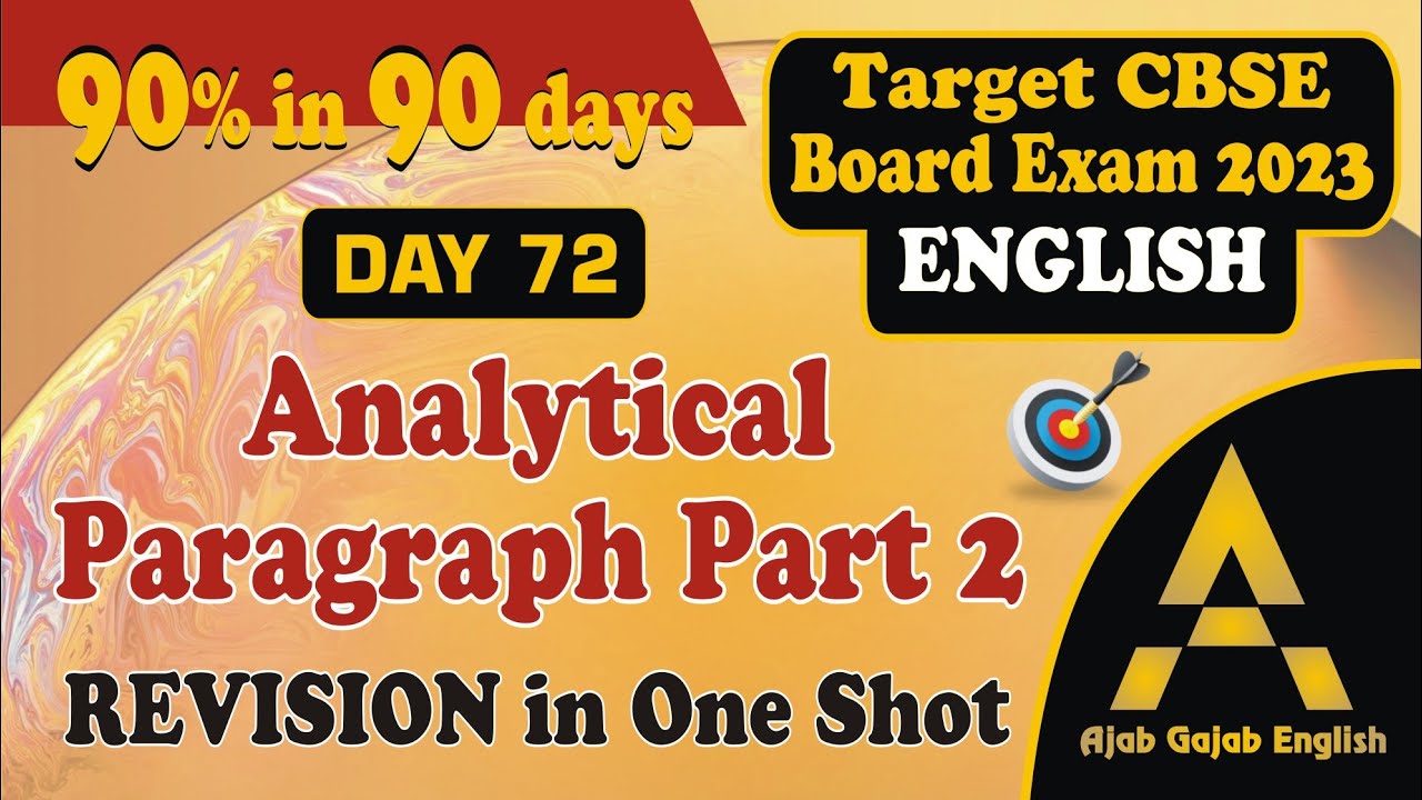 Day-72| Analytical Paragraph Analytical Paragraph Class 10 | Format ...